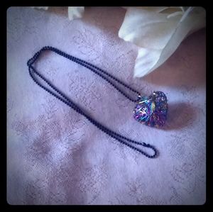 Vintage | Jewelry | Vintage Twisted Wire Puff Heart Pendant Necklace ...